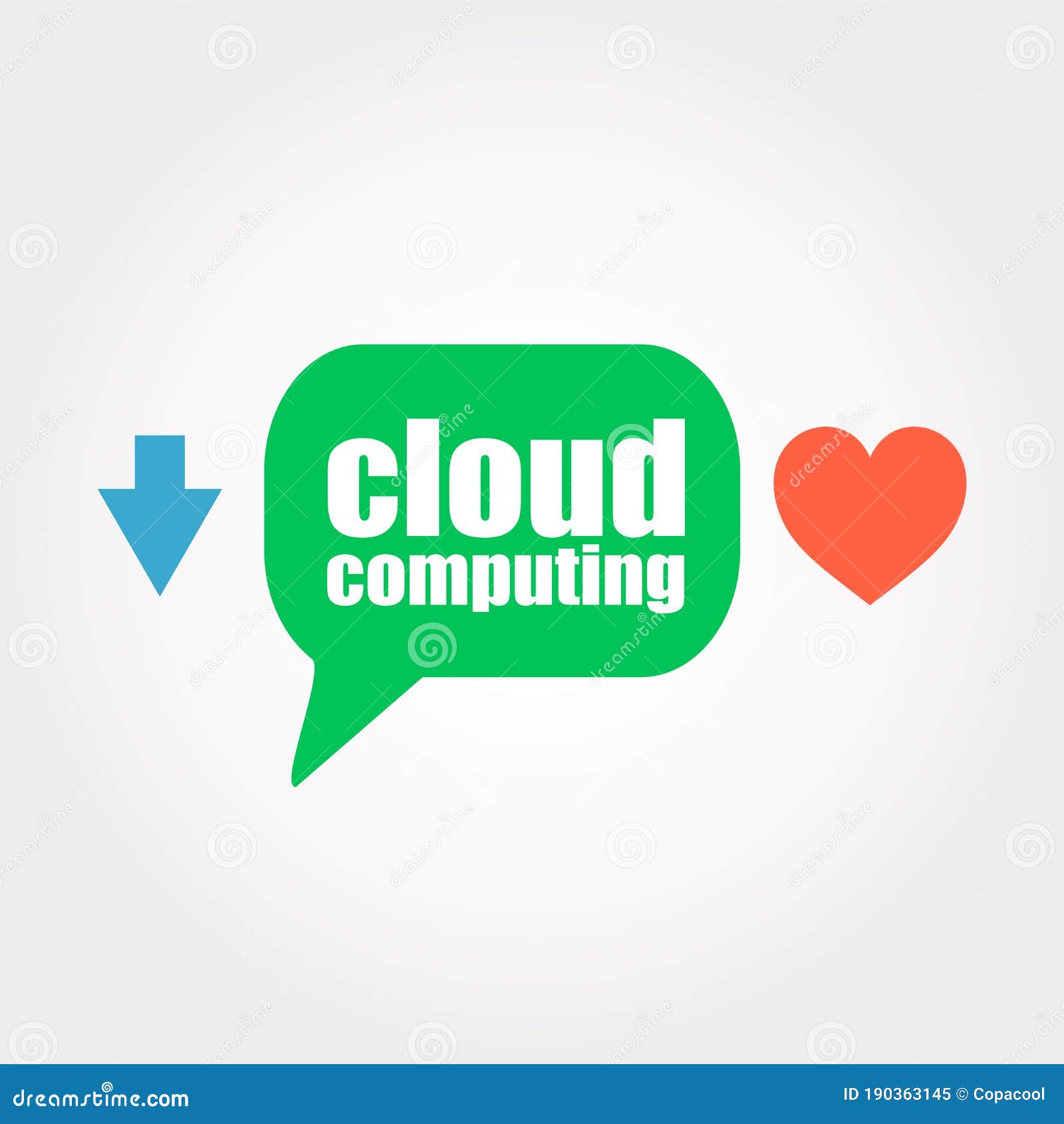 Cloud Computing Words. Business Concept Stock Illustration ...