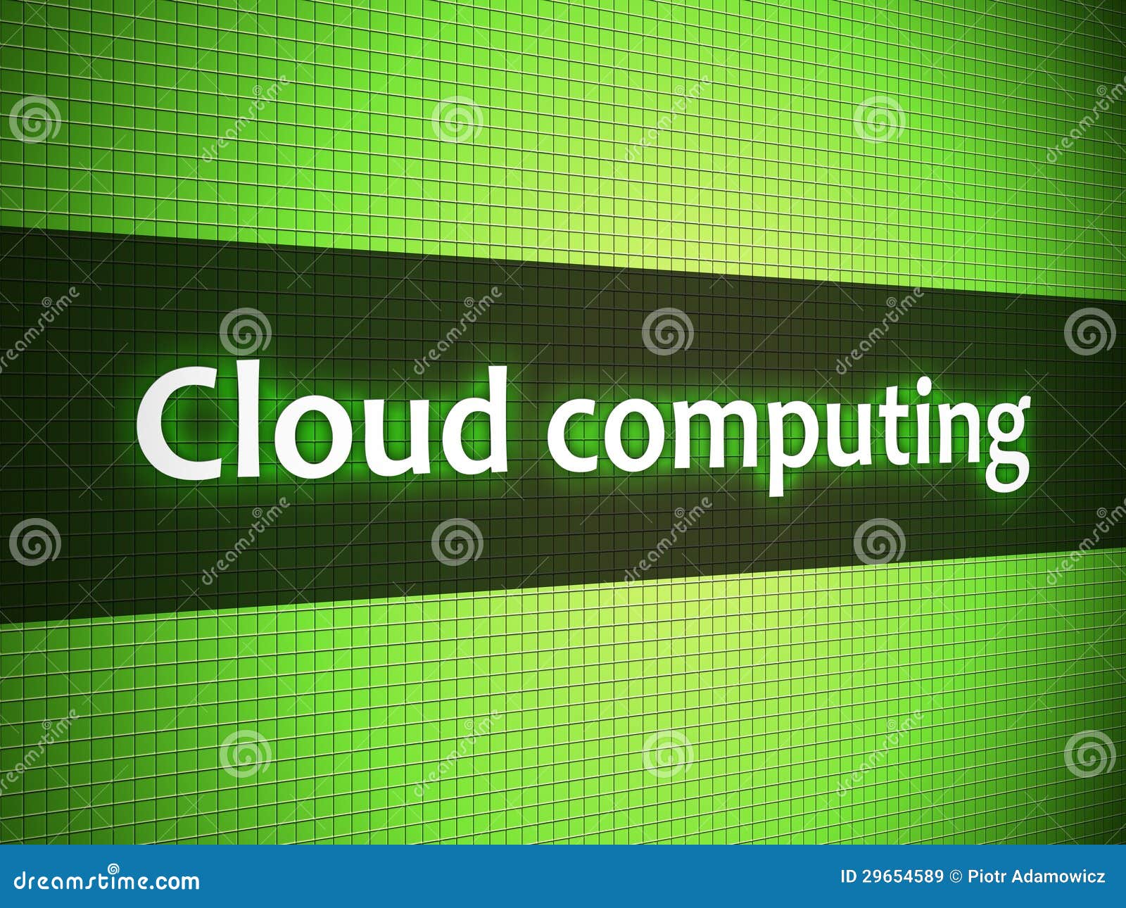Cloud Computing Words on Display Stock Illustration - Illustration of ...