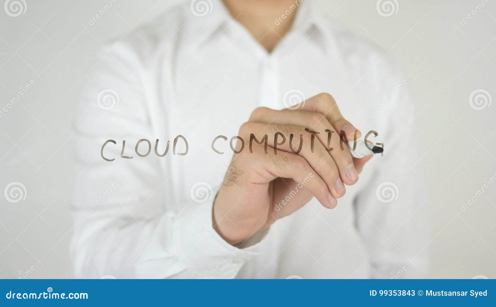 Cloud Computing, Written on Glass Stock Image - Image of digital ...
