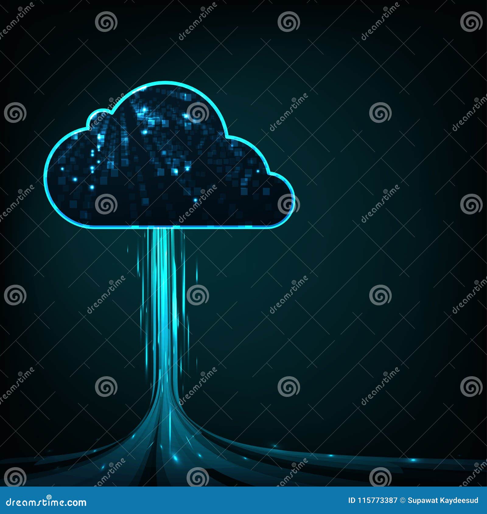 Cloud concept stock vector. Illustration of server, concept - 115773387
