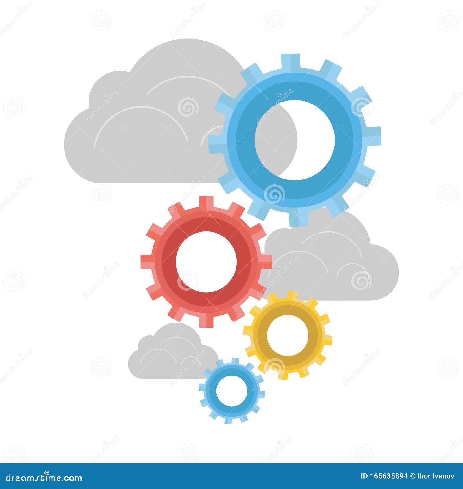 Cloud Configuration, Cloud Management, Flat Style, Original Design ...
