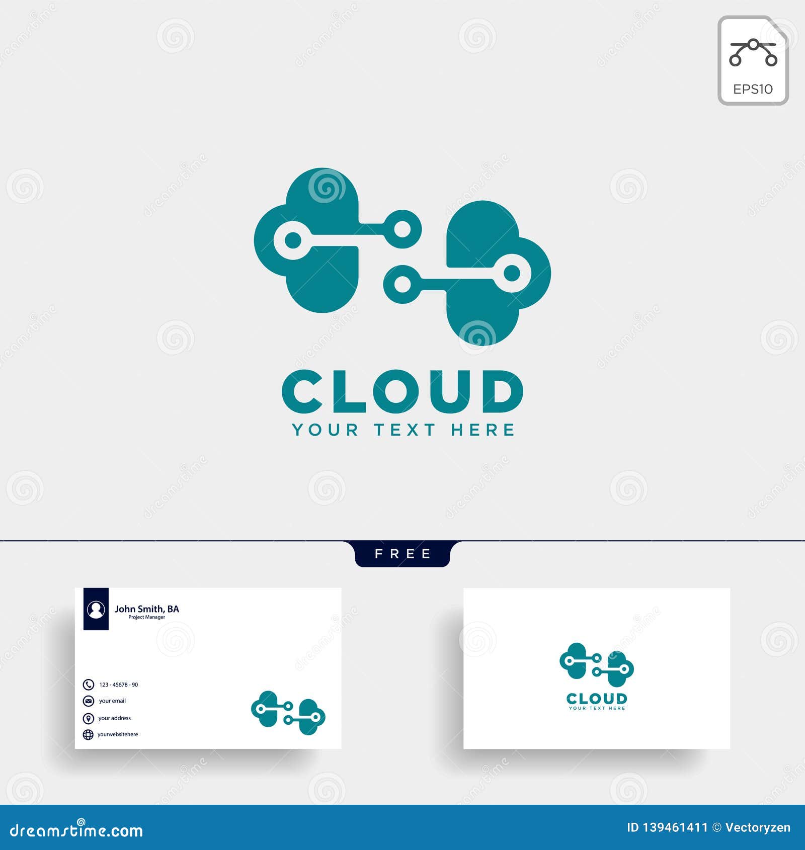 Cloud Connection Communication Creative Logo Template Vector ...