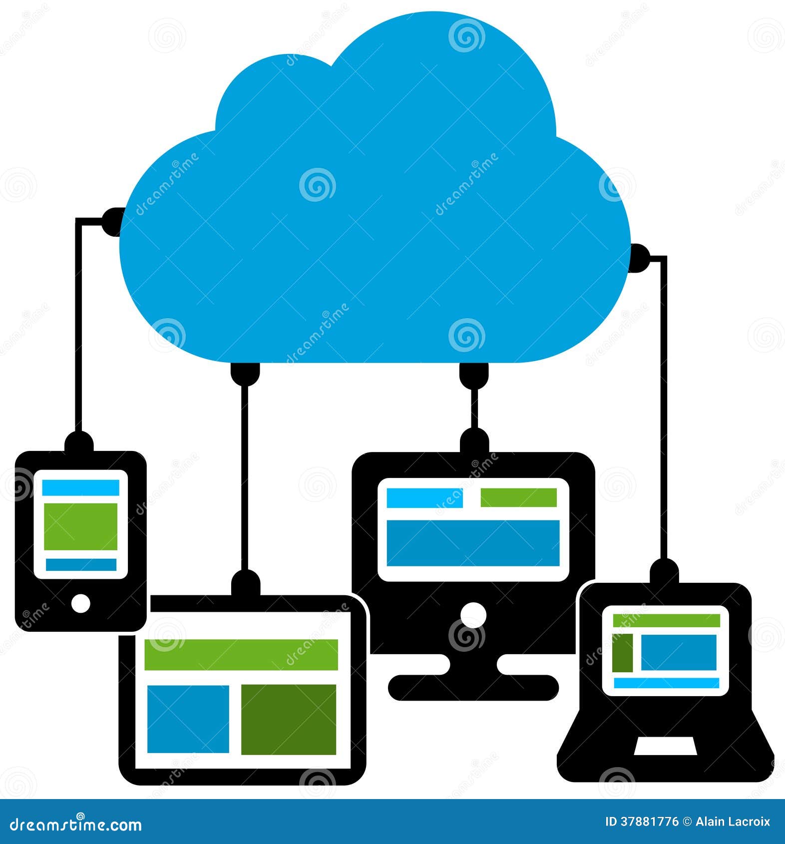 Cloud connection stock illustration. Illustration of communications ...