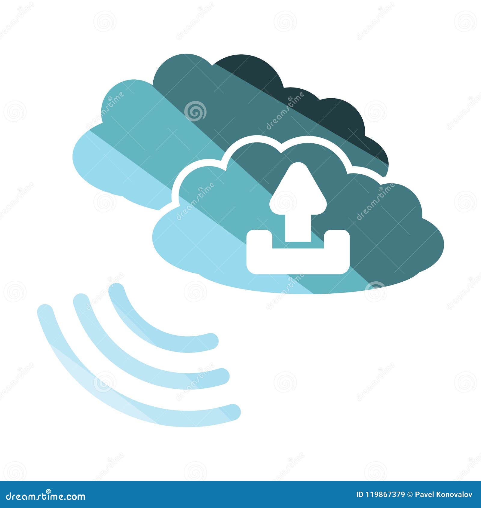 Cloud connection icon stock vector. Illustration of connection - 119867379