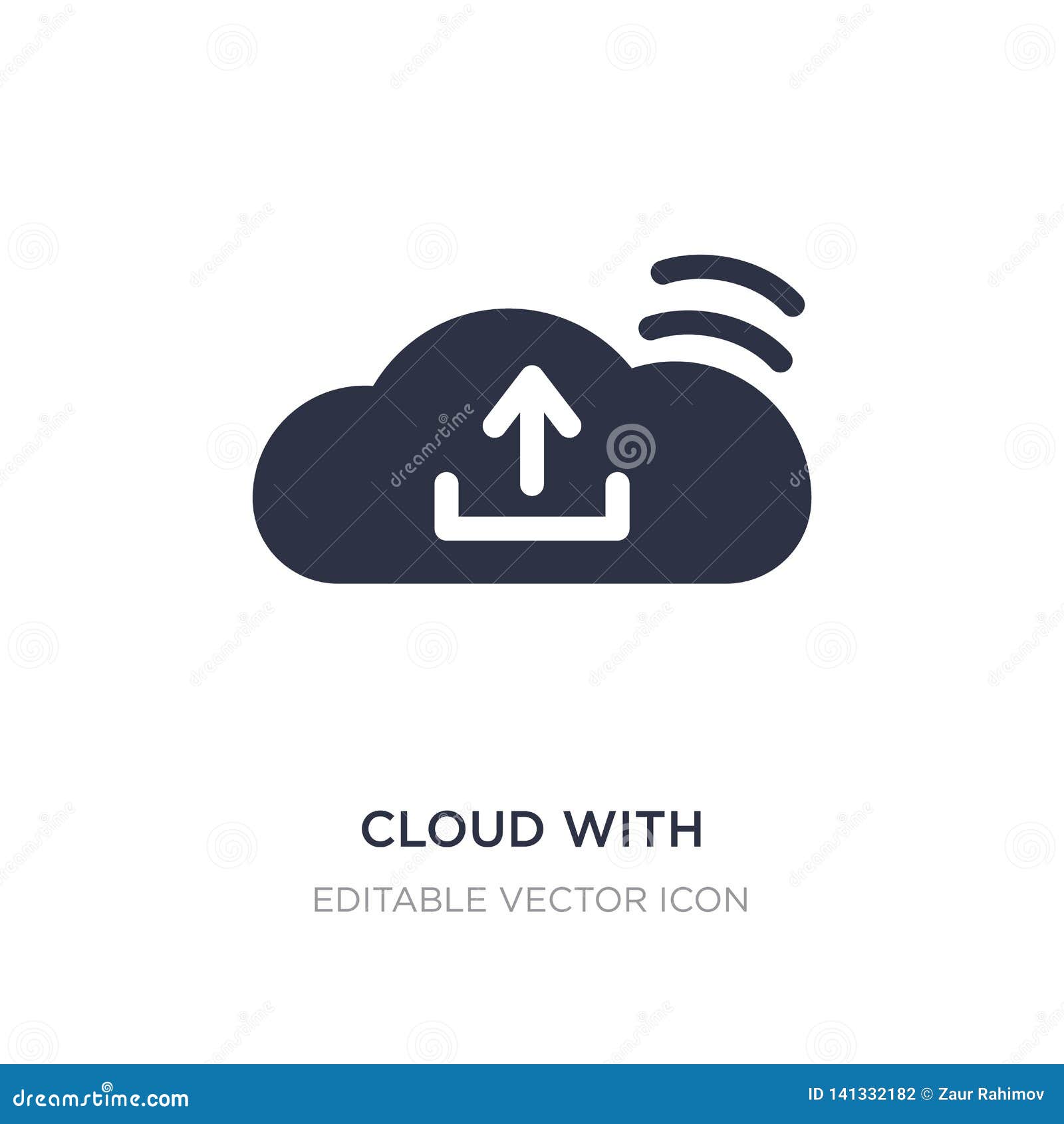 Cloud with Connection Icon on White Background. Simple Element ...