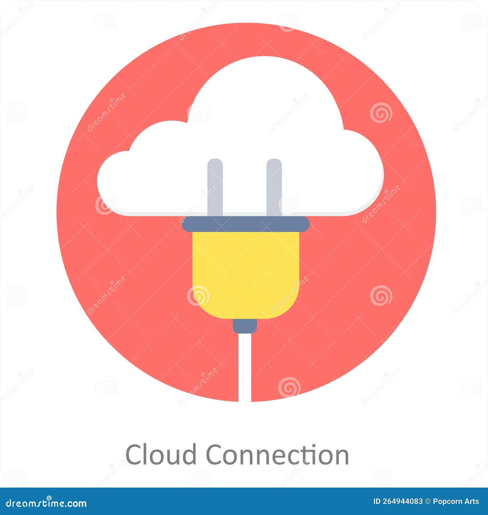 Cloud Connection stock vector. Illustration of vector - 264944083