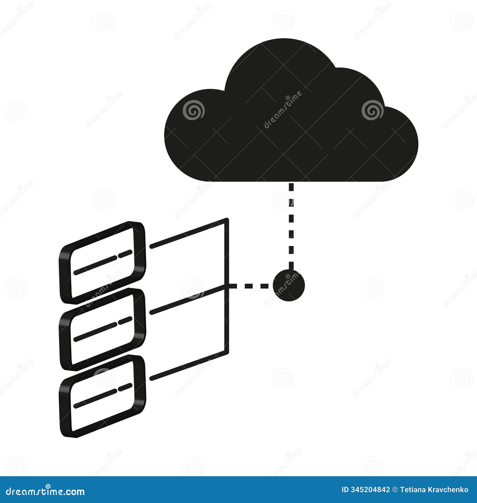 Cloud Connection Symbol. Vector Server Network. Technology Storage Icon ...