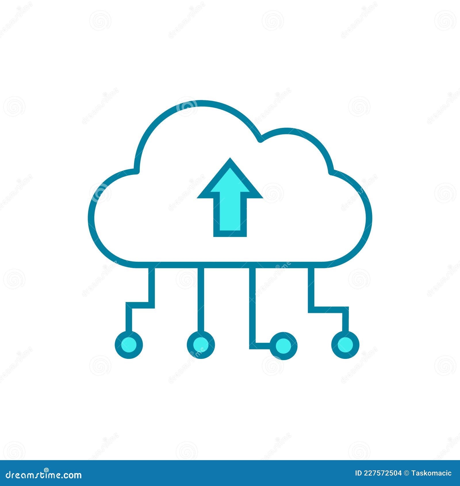 Cloud Connections Icon. P2P Transmission. Online Data Storage Network ...