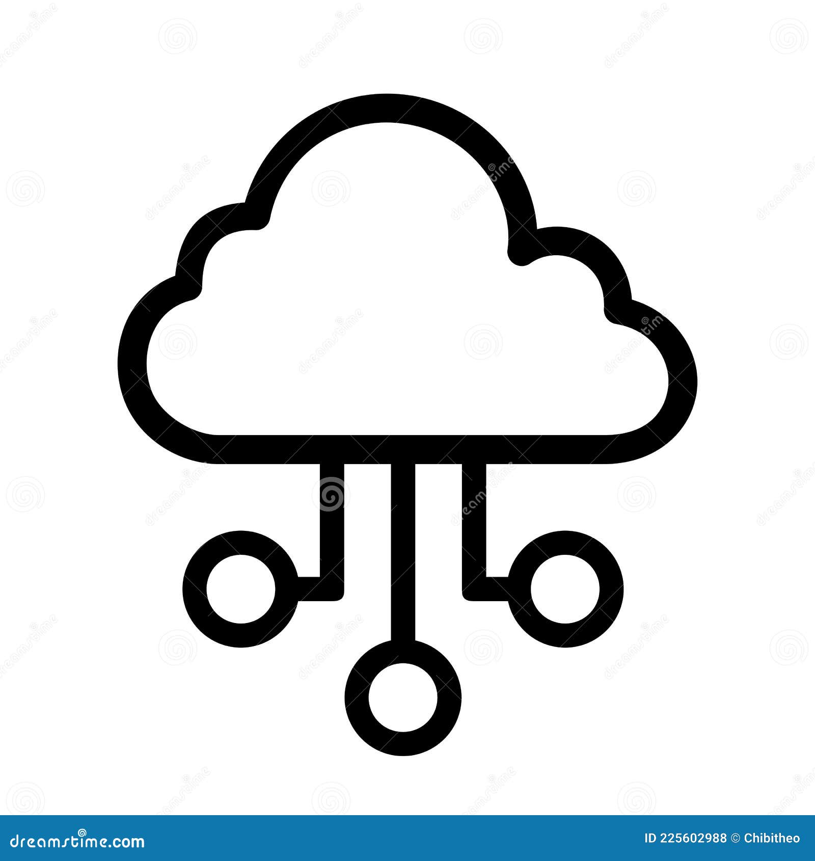 Cloud Connectivity Icon. Isolated on a White Background Stock Vector ...