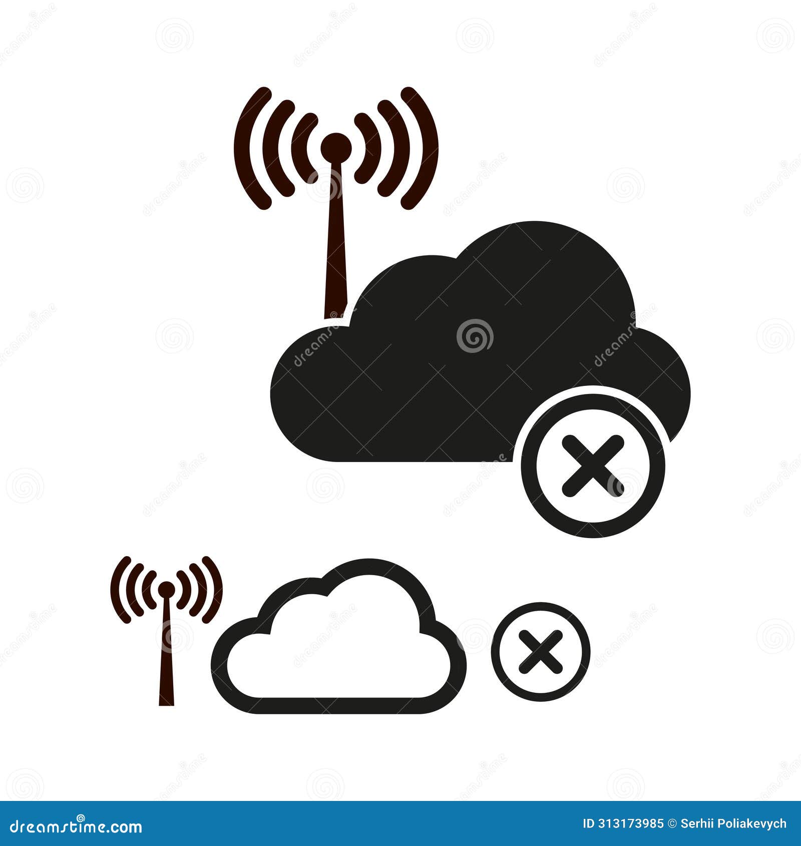 Cloud Connectivity Issues. Signal Tower and Outage. Network Error ...