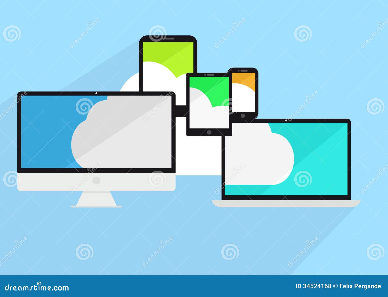 Cloud connectivity stock vector. Illustration of database - 34524168