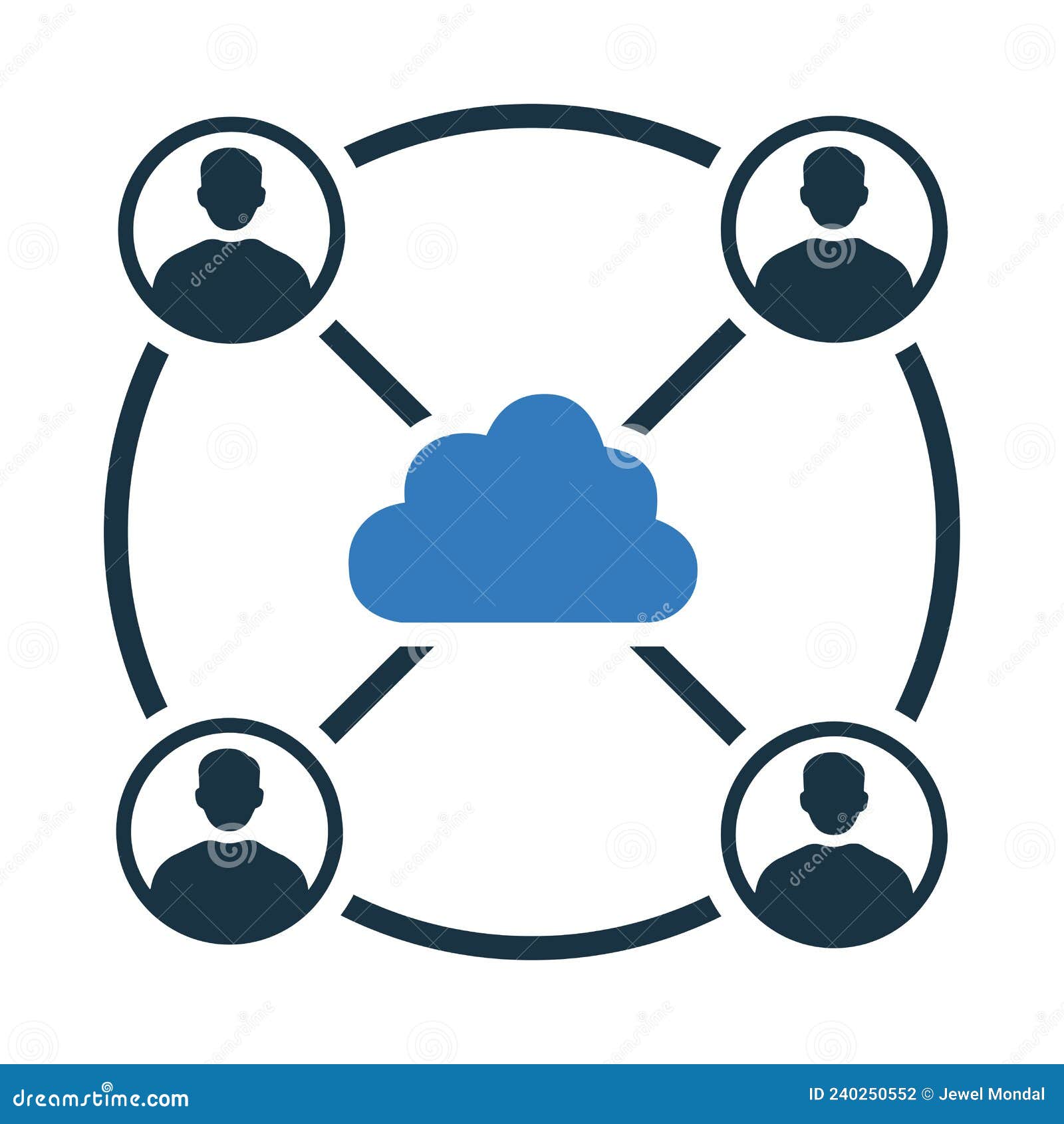 Cloud, Connectivity, Network Icon. Simple Flat Design Concept. Stock ...