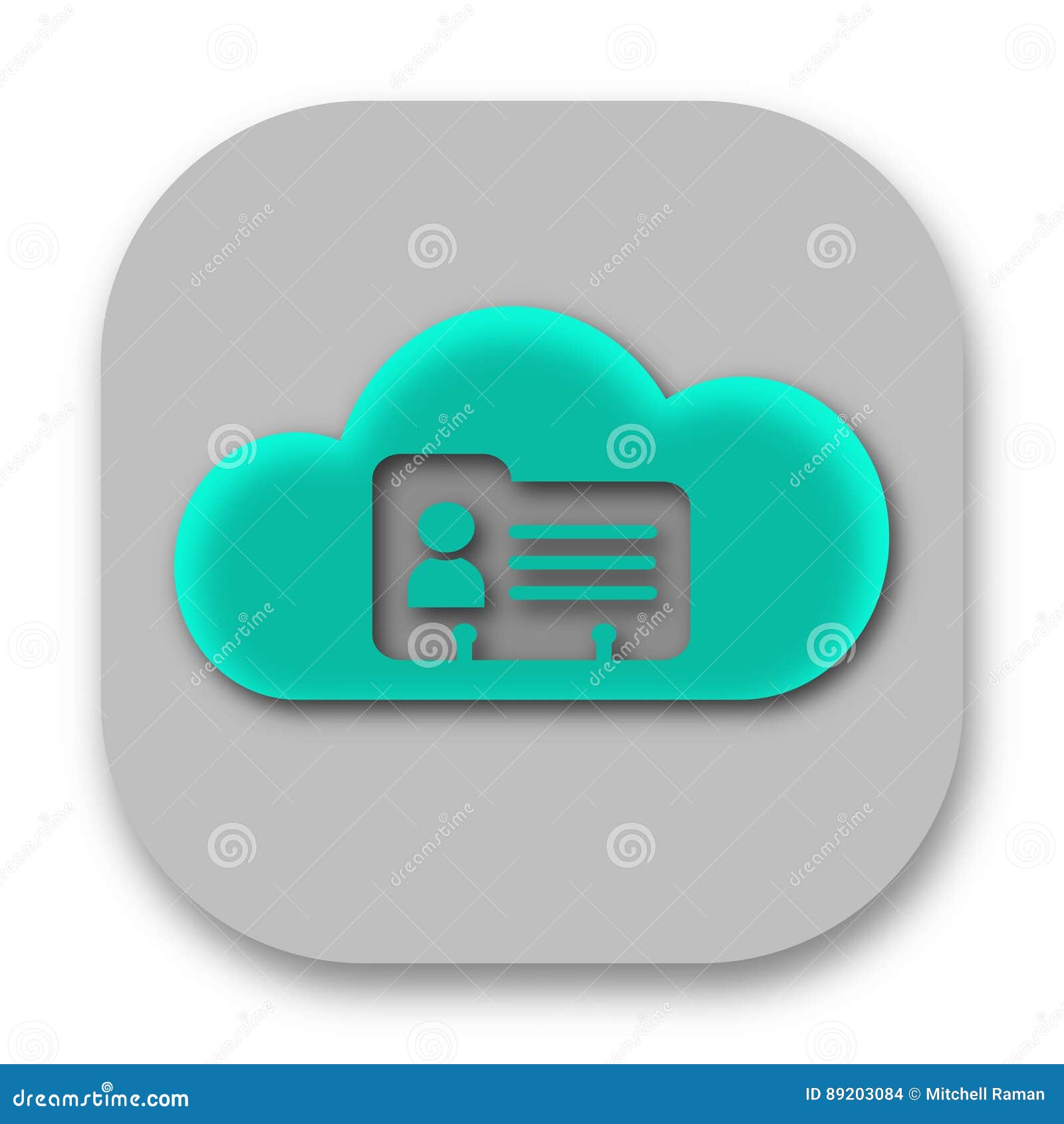 Cloud Contact Database App Icon Stock Vector - Illustration of business ...