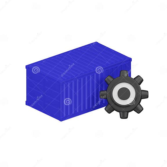 Cloud Container Operation 3d Icon Stock Image - Illustration of ...