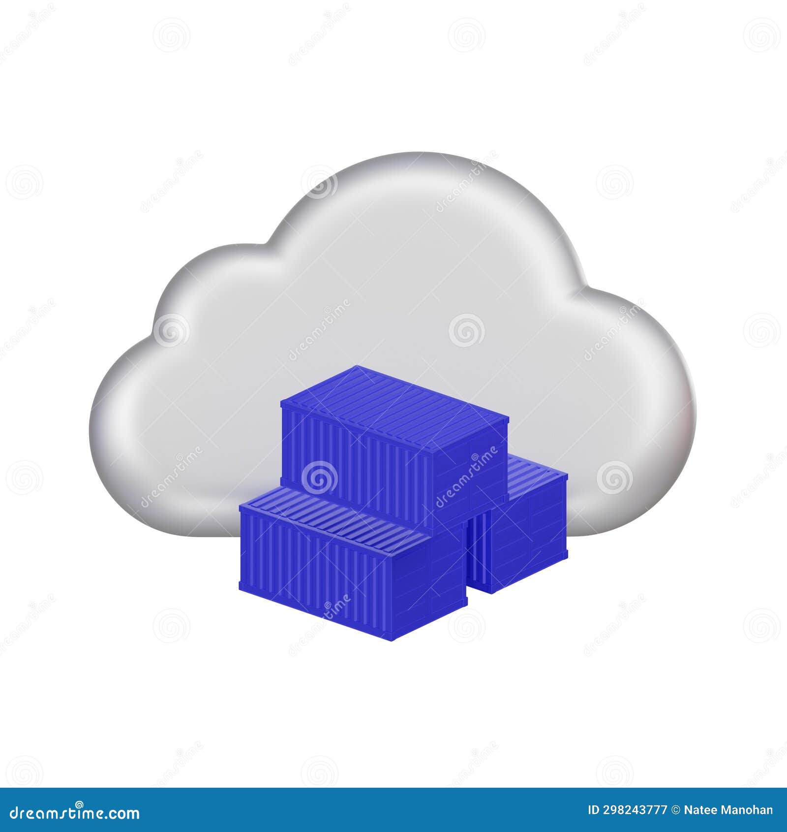 Cloud Container DevOps 3d Icon Royalty-Free Stock Photography ...