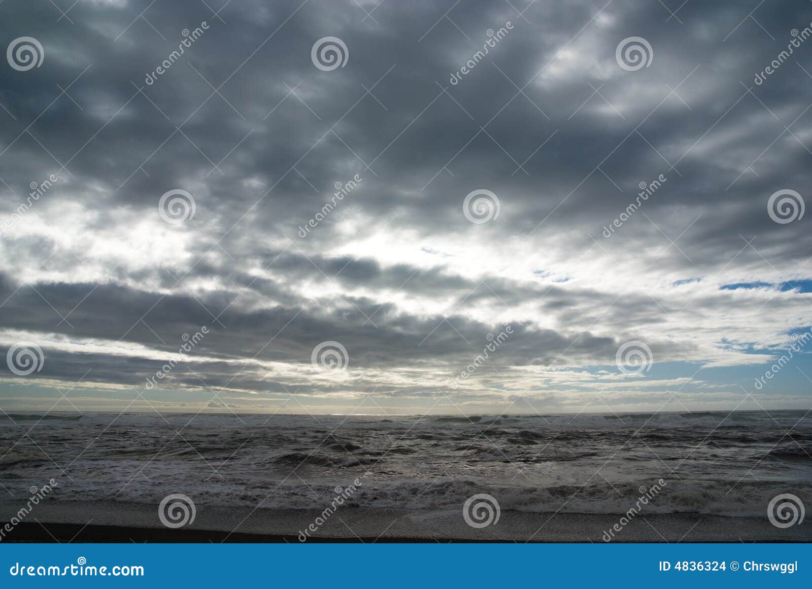 Cloud Cover stock photo. Image of wave, shore, cloud, beach - 4836324