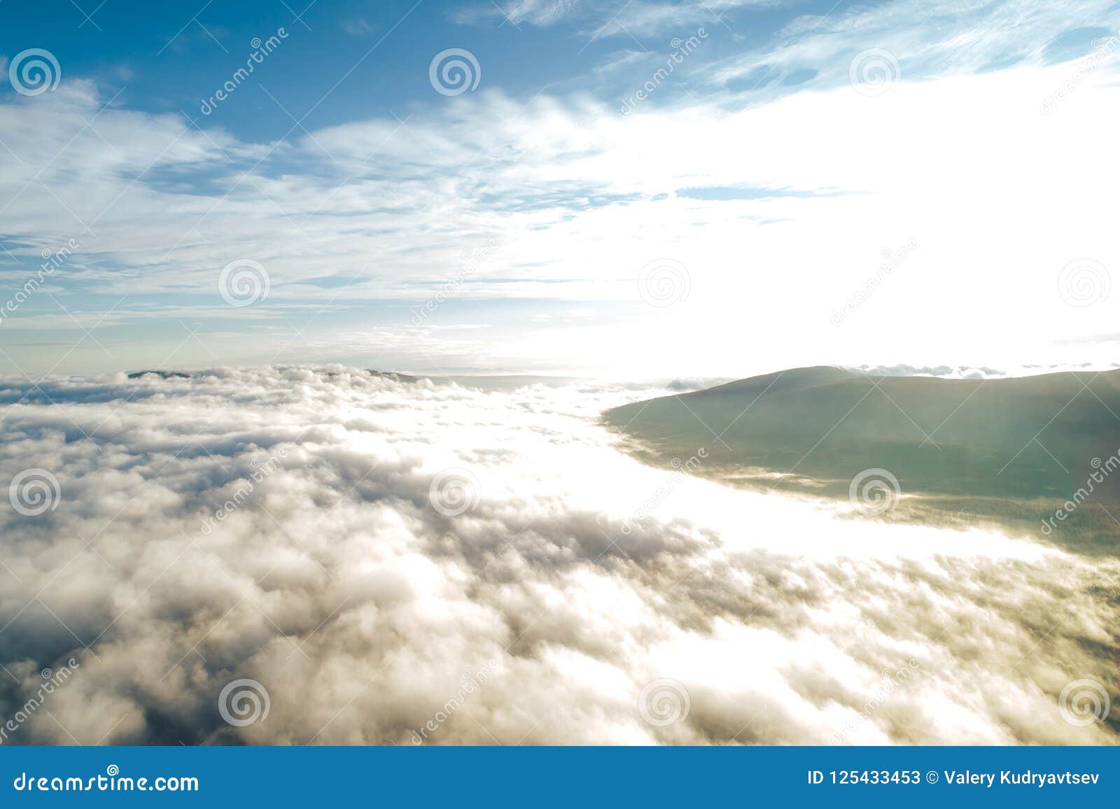 Cloud Cover from Above stock image. Image of landscape - 125433453
