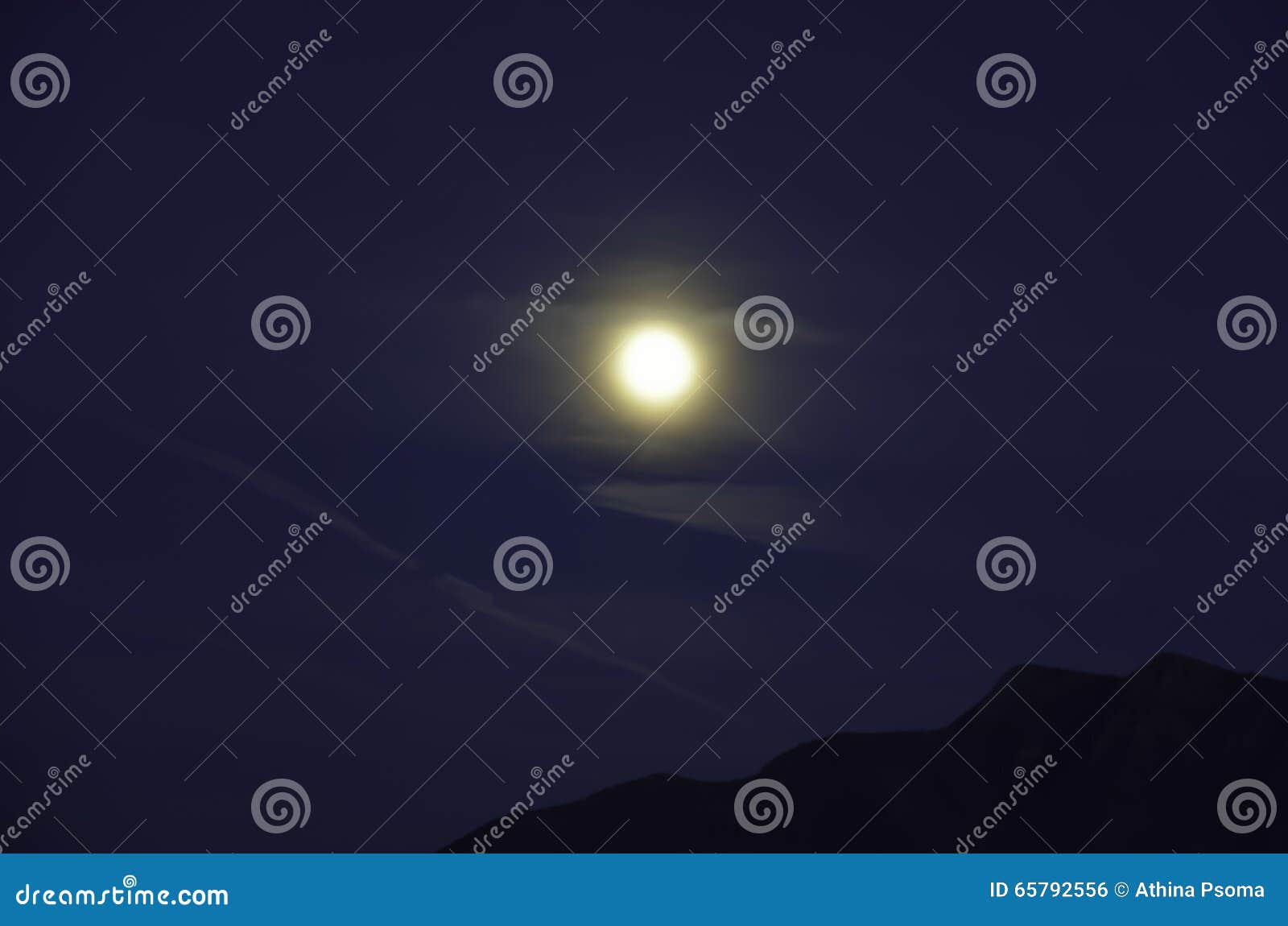 Cloud covered full moon stock photo. Image of blur, blury - 65792556