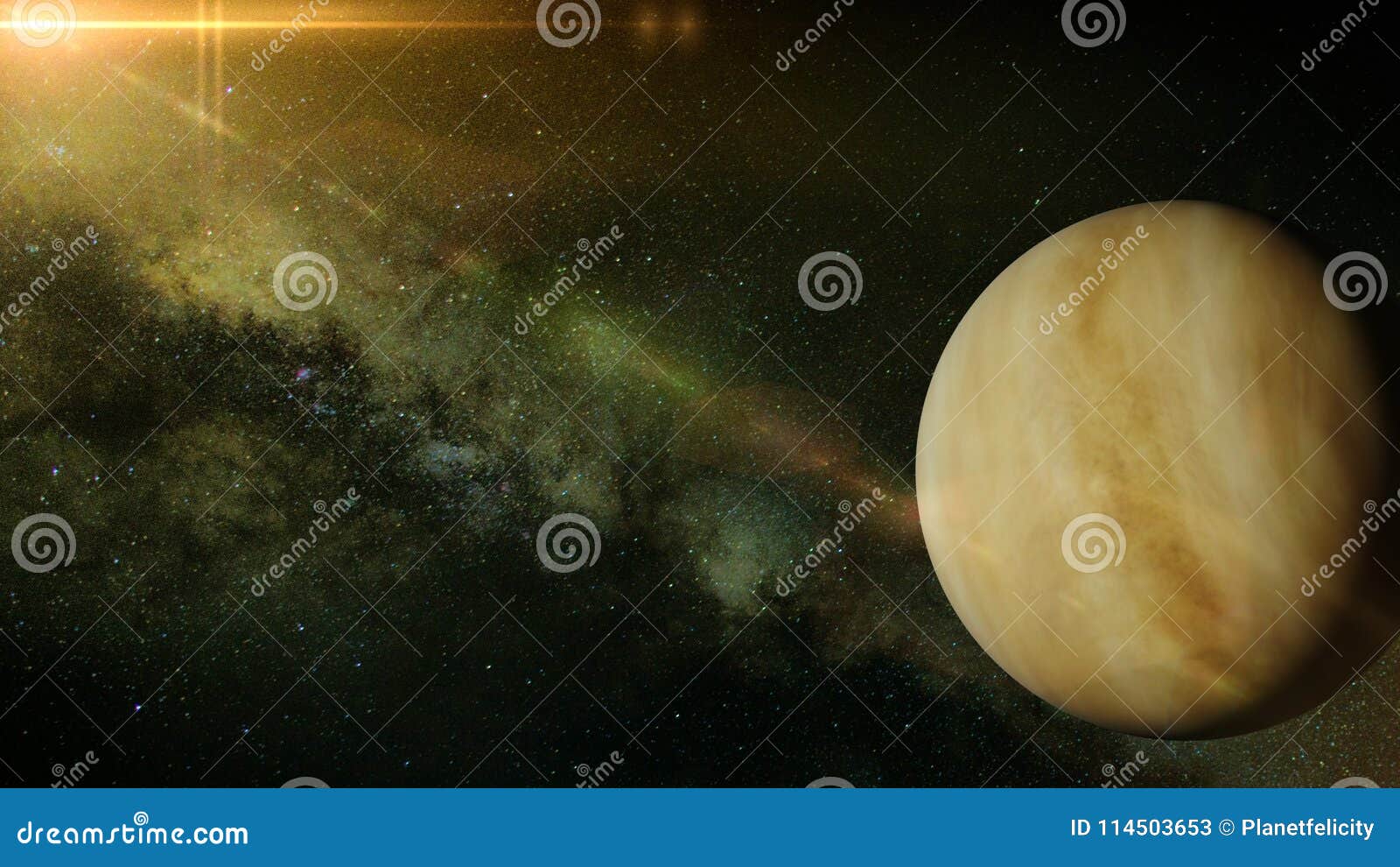 Venus Is The Second Planet Of The Solar System Vector Illustration ...