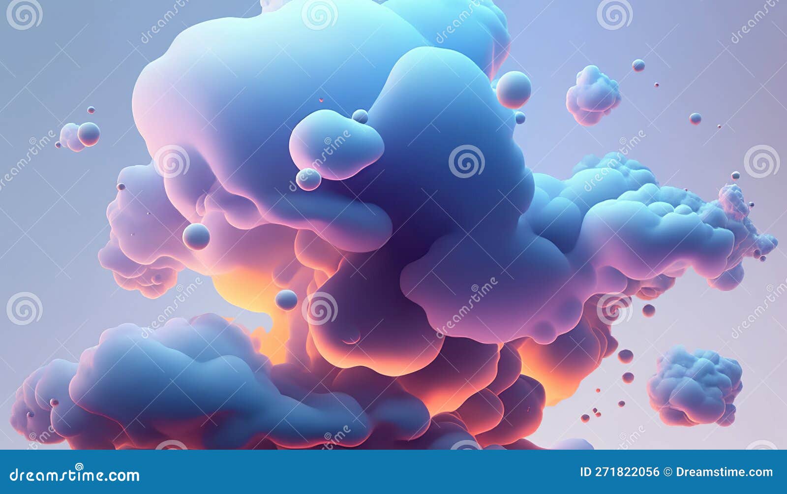 Cloud Creative Background. Using Your IU UX Design. Stock Illustration ...