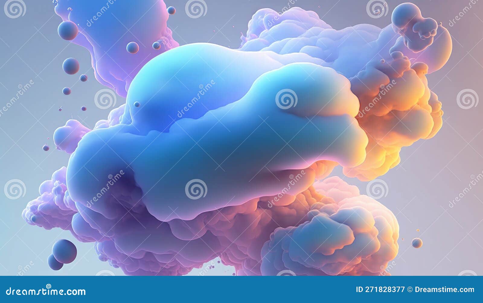 Cloud Creative Background. Using Your IU UX Design. Stock Illustration ...