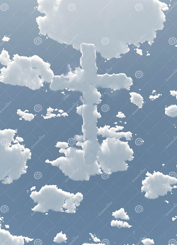 Cloud Cross in Sky stock illustration. Illustration of conceptual ...