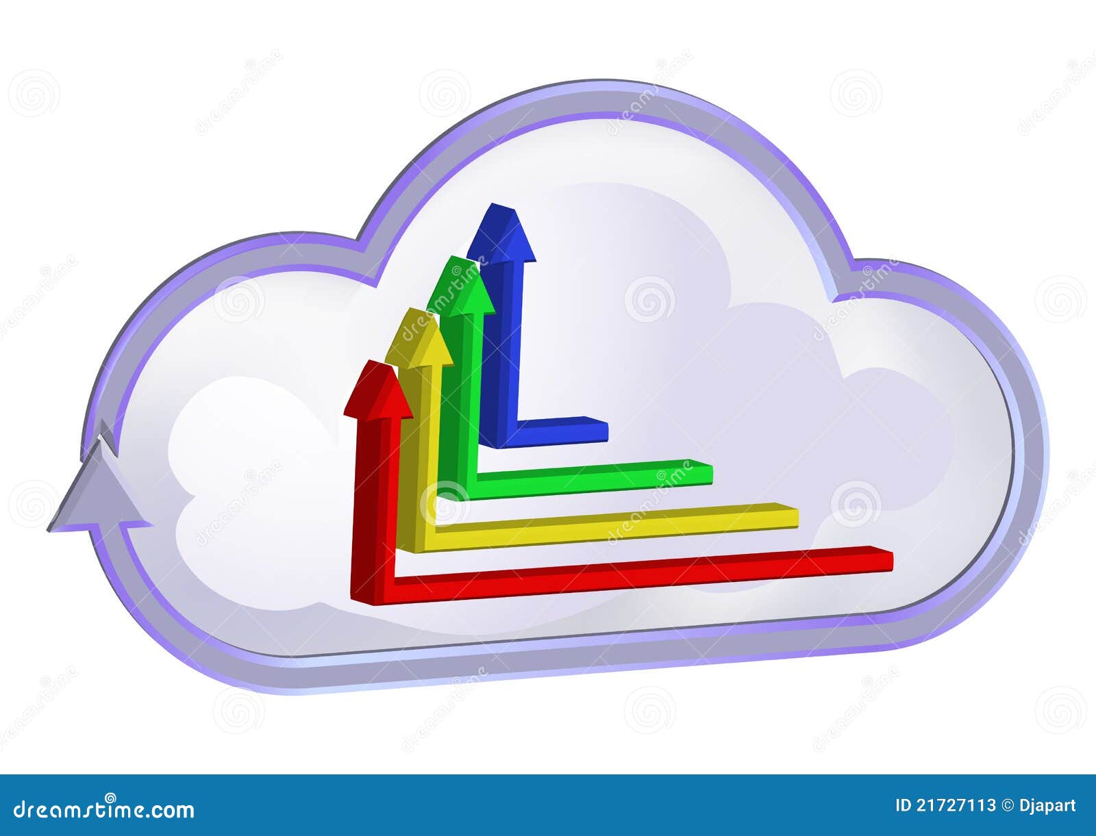 Cloud Curve Symbol And Graphic Chart Stock Vector - Illustration of ...