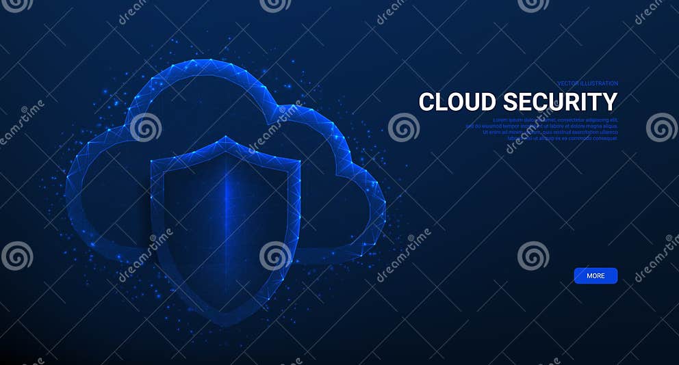Cloud Cyber Security Concept Banner Stock Vector - Illustration of global, virtual: 317669197