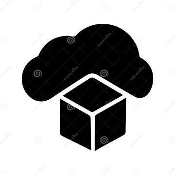 Cloud, Data, Big Data Icon. Black Vector Design Stock Vector ...