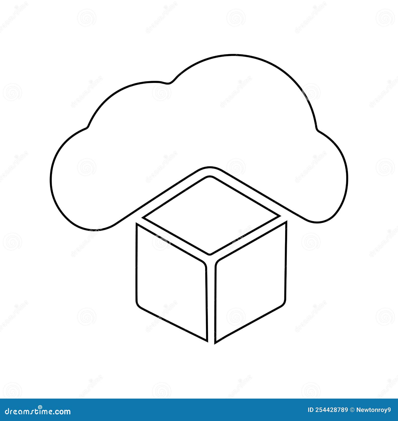 Cloud, Data, Big Data Icon. Outline Vector Design Stock Vector ...