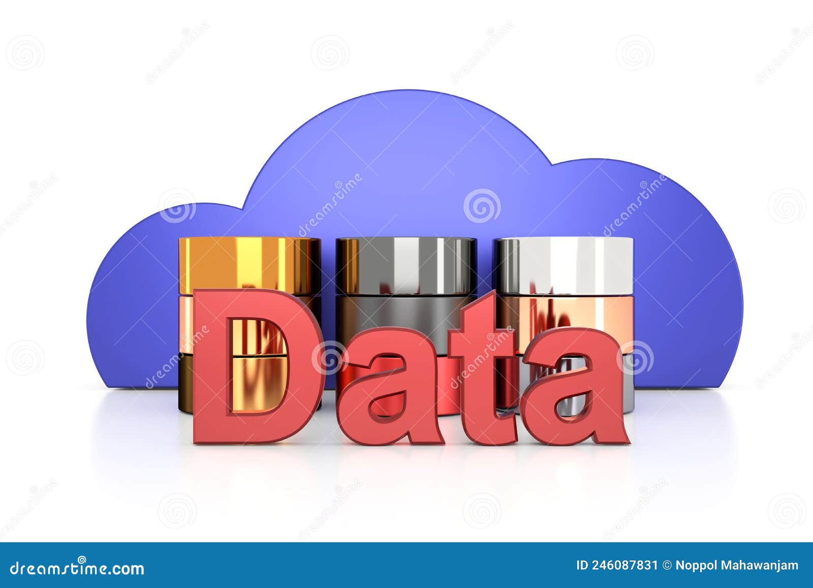 Cloud Data Center Design. 3D Rendering Stock Illustration ...