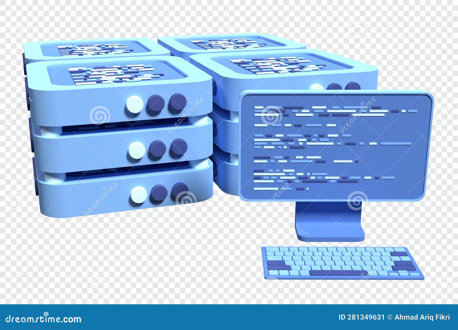 Cloud Data Center with Hosting Servers. Computer Technology. Network ...