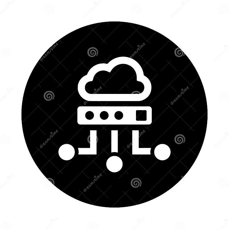 Cloud, Data, Connection Icon. Rounded Vector Design Stock Vector ...