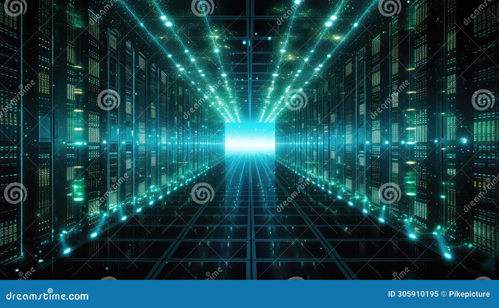 Cloud data farm stock illustration. Illustration of management - 305910195
