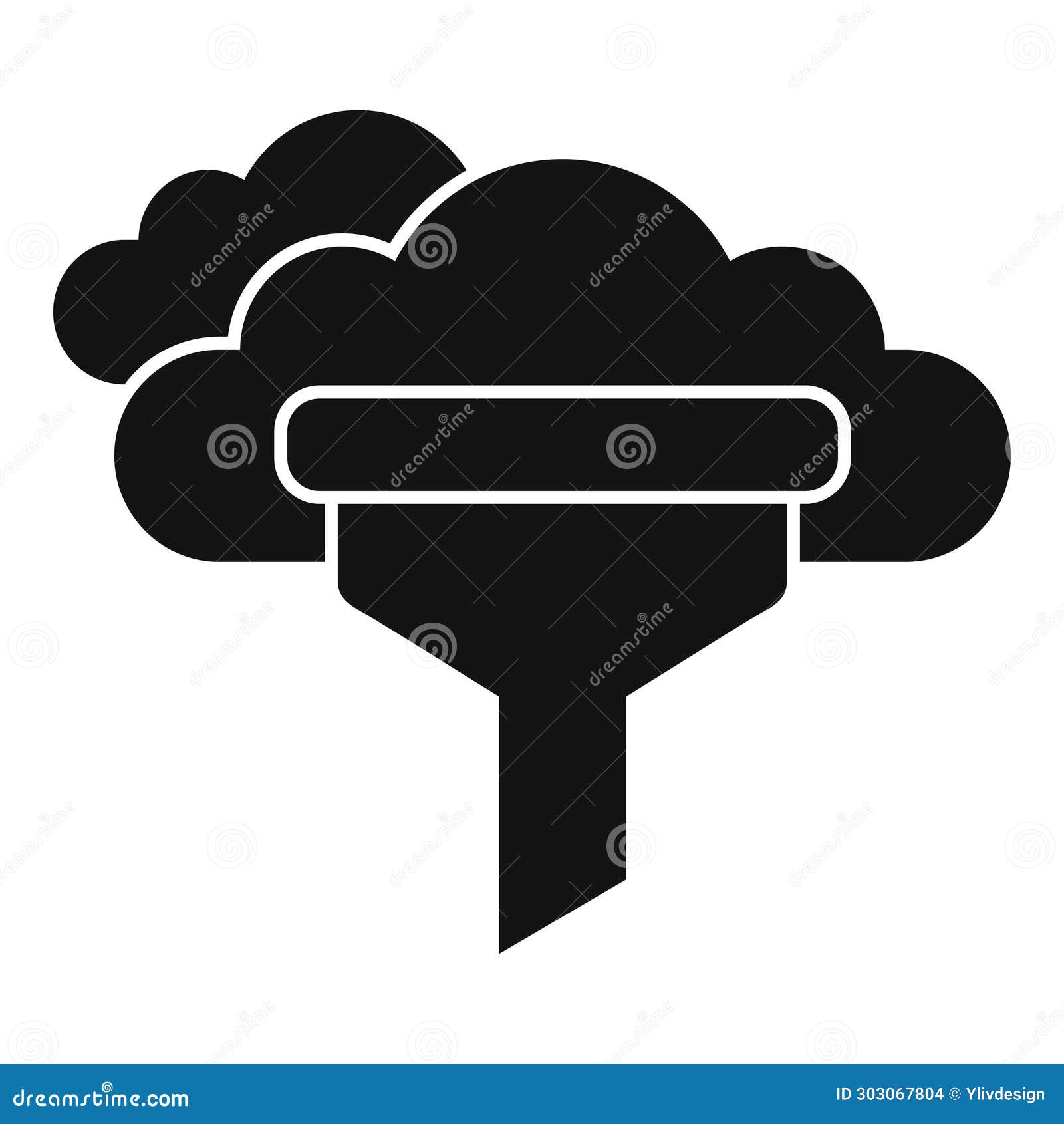 Cloud Data Funnel Icon Simple Vector. Work Idea Stock Illustration ...