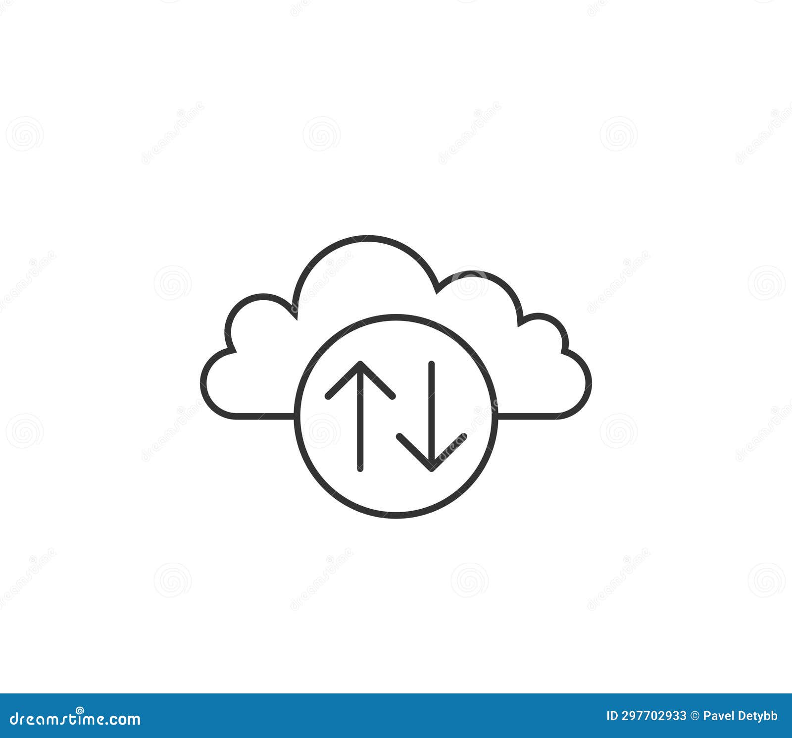 Cloud Data Icon. Vector Illustration. Stock Illustration - Illustration ...