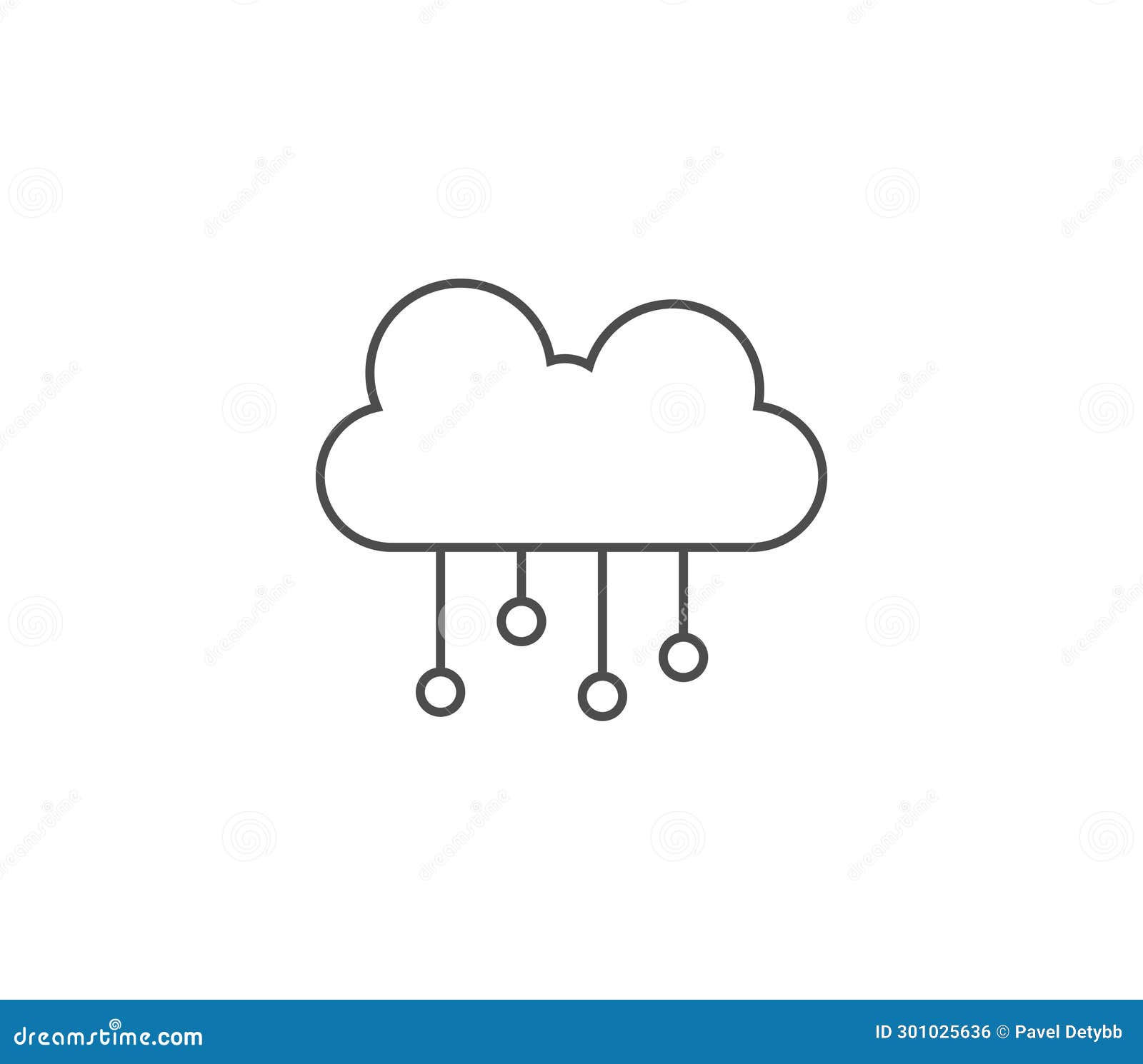 Cloud Data Icon. Vector Illustration. Stock Vector - Illustration of ...
