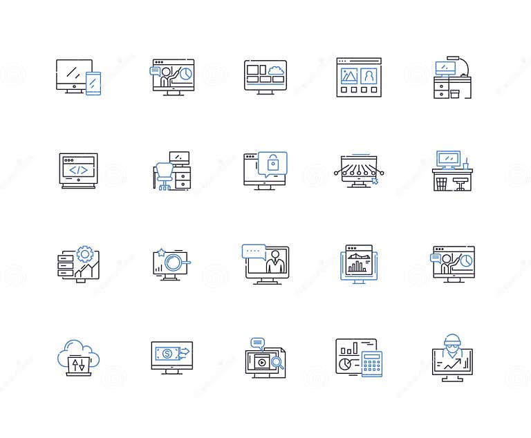 Cloud Data Line Icons Collection. Storage, Backup, Security ...