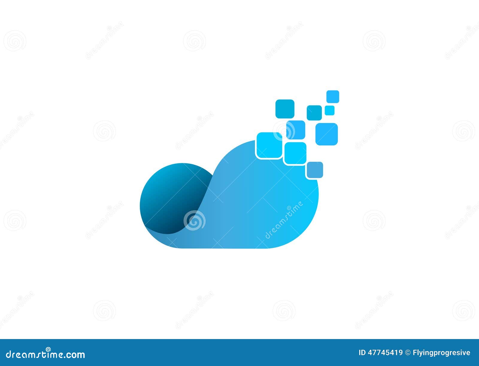 Cloud Data Logo Abstract Computing Information Stock Illustration ...