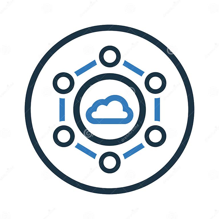Cloud, Data, Network Icon. Simple Editable Vector Graphics Stock Illustration - Illustration of ...