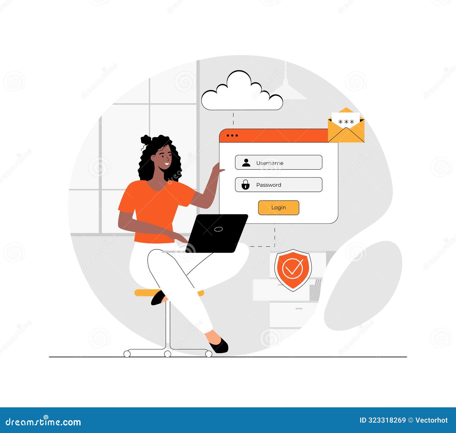 Security Privacy Safe. Glowing Sphere Of Hexagon And Globe. High ...