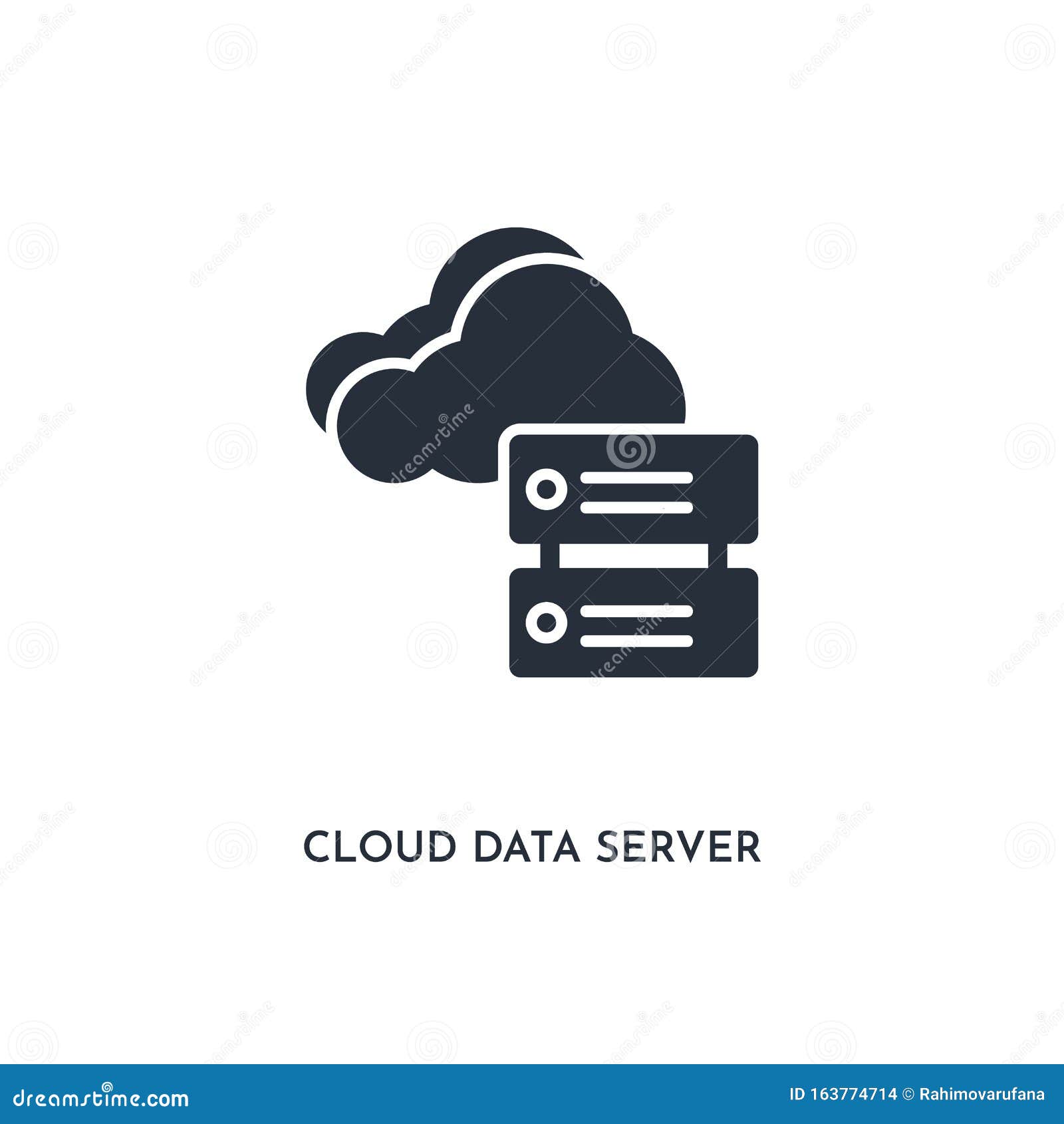Cloud Data Server Icon. Simple Element Illustration. Isolated Trendy ...