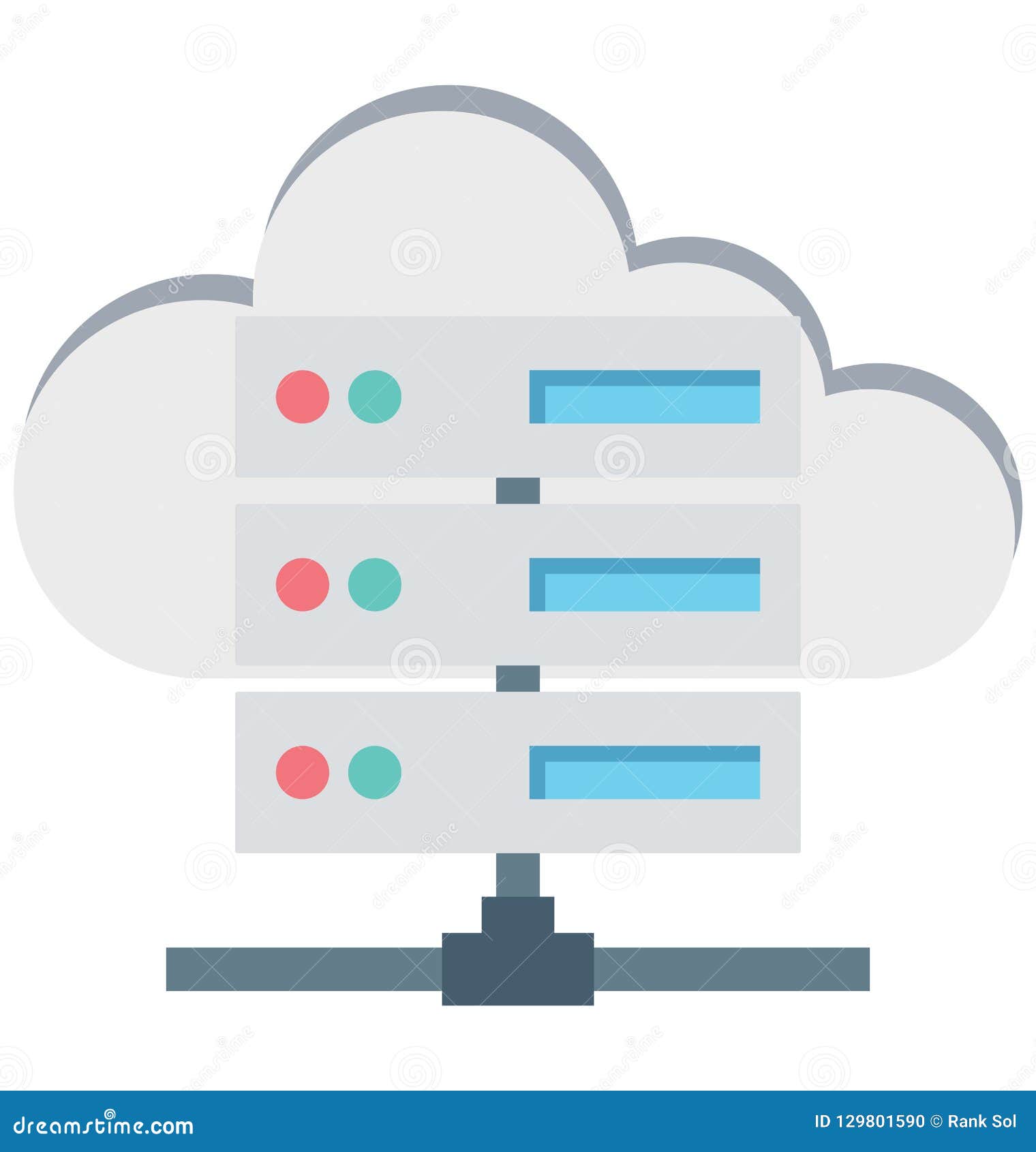 Cloud Data Sharing, Cloud Computing, Isolated Vector Icons that Can Be Easily Modified or Edit ...