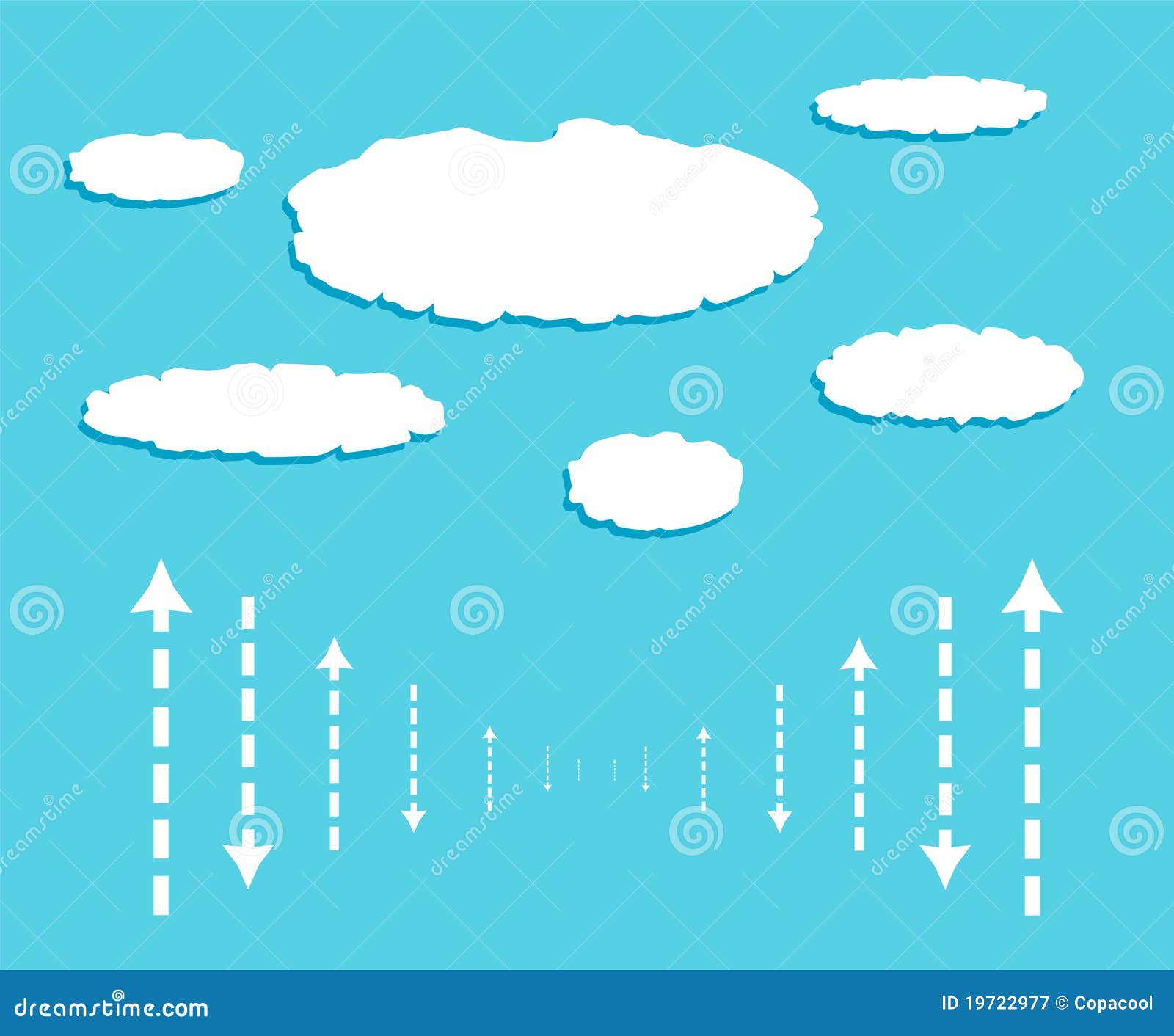 Cloud with Data Signals in Form of Arrows Stock Vector - Illustration ...