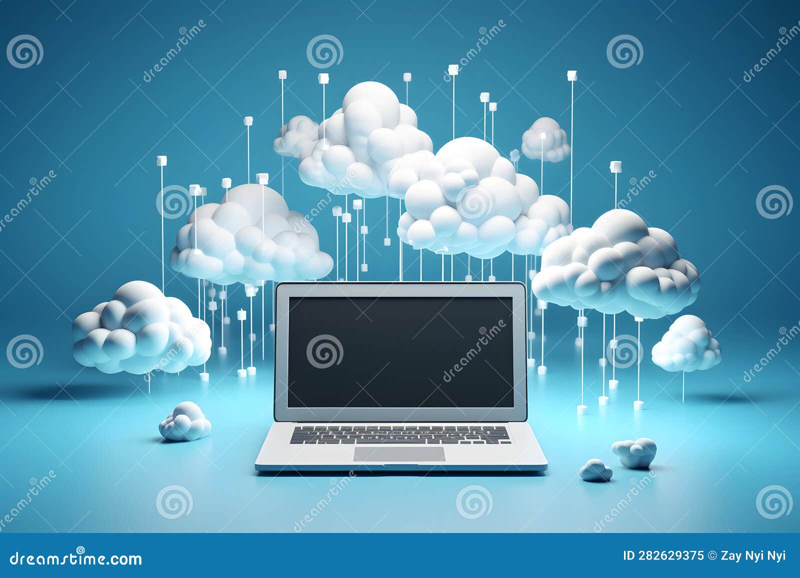 Cloud Data Storage Cloud Computing And Data Transfer Concept Ai