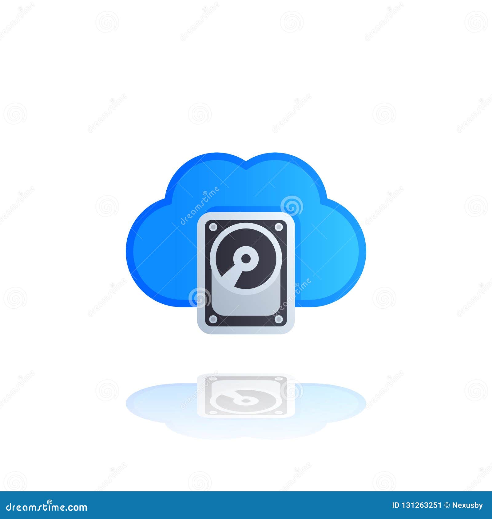 Cloud data storage icon stock vector. Illustration of database - 131263251
