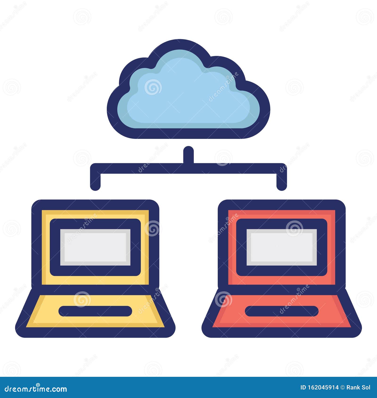 Cloud Data Store Isolated Vector Icon Easily Edit or Modify Stock ...