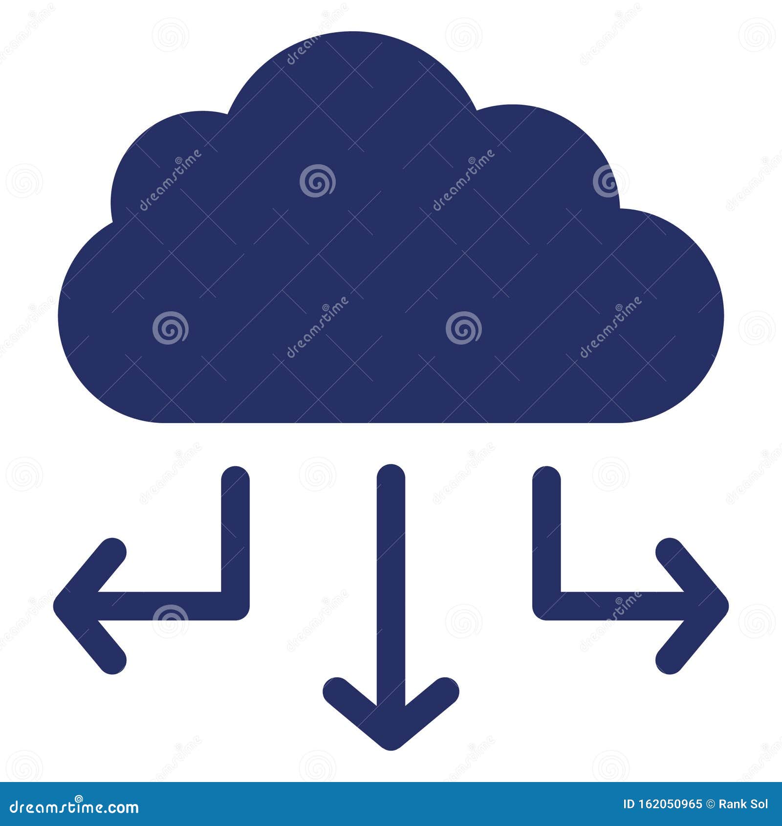 Cloud Data Store Isolated Vector Icon Easily Edit or Modify Stock ...
