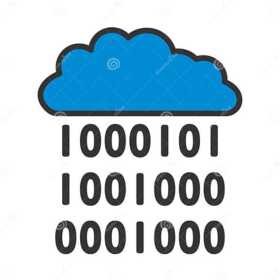 Cloud Data Stream Icon stock vector. Illustration of computer - 254629353