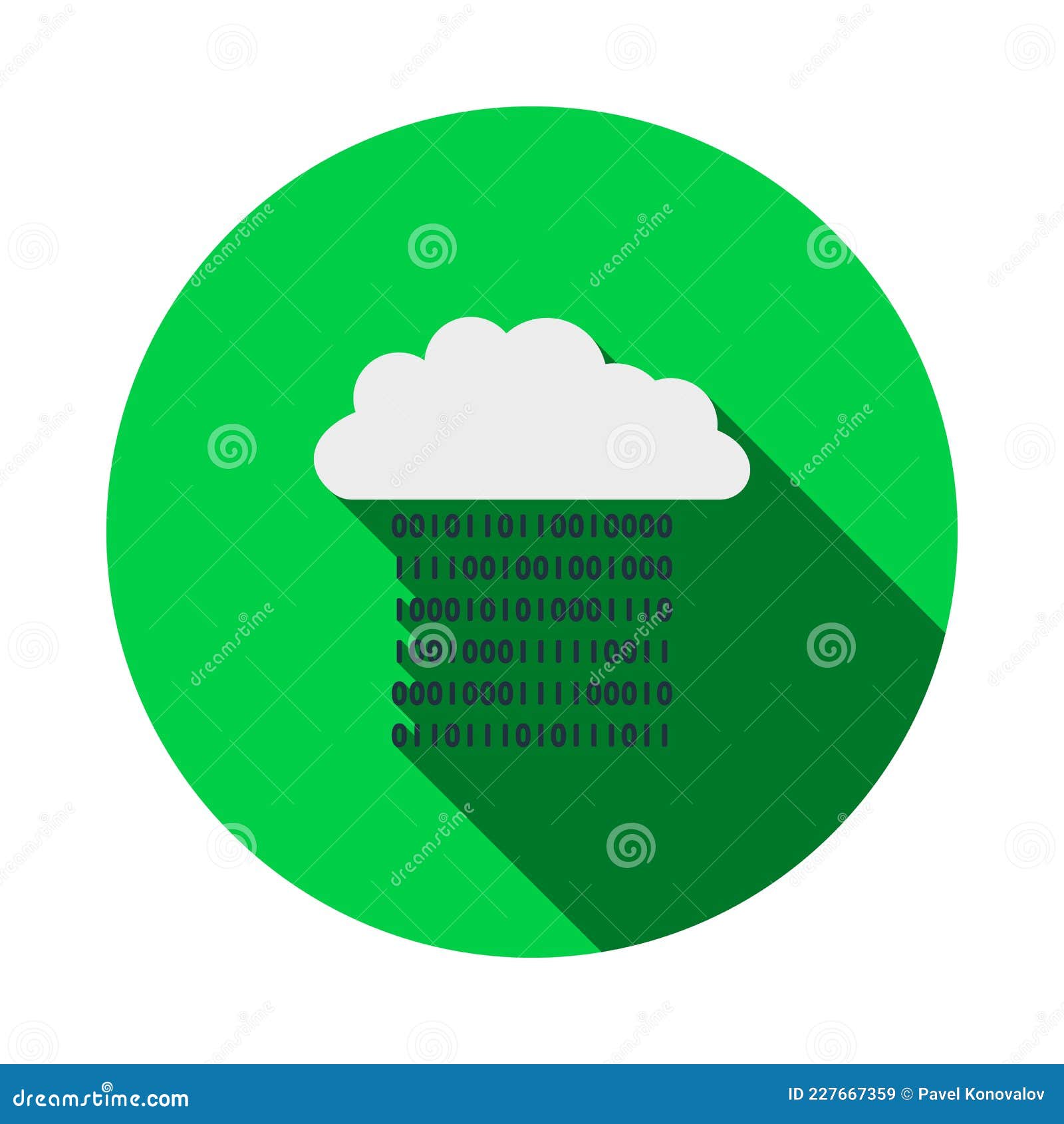 Cloud Data Stream Icon stock vector. Illustration of design - 227667359